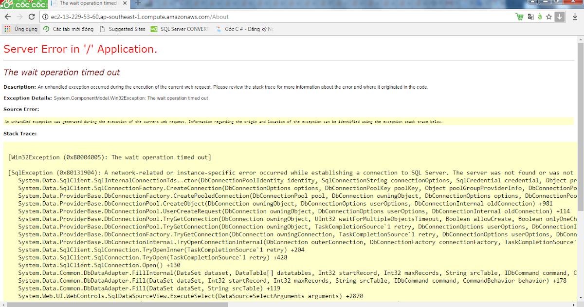 Mengatasi Error The Wait Operation Timed Out Pada C Sql Server