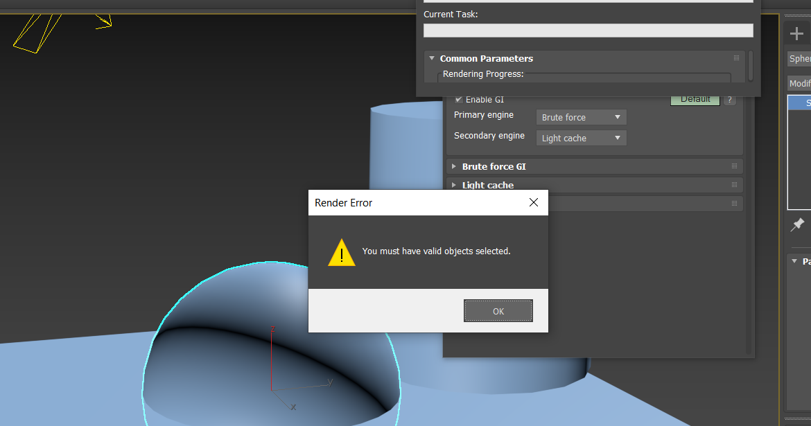 Error Message You Must Have Valid Objects Selected