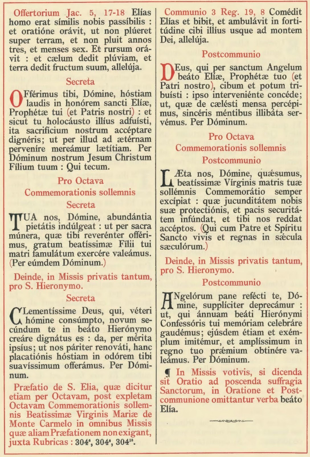 New Liturgical Movement: Chant Propers for the Feast of St Elijah the ...