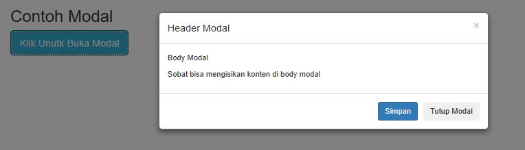 Mengenal dan Menggunakan Modal Bootstrap - KETUTRARE