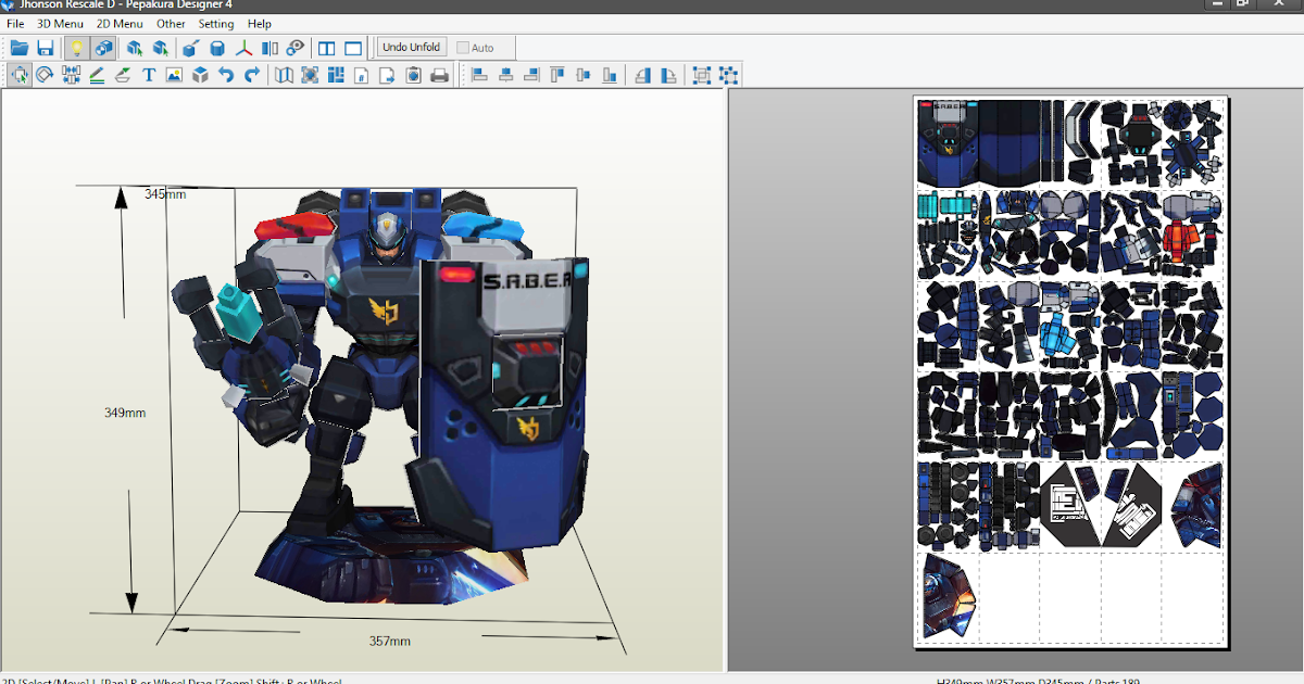 Eiji Papercraft: Mobile Legends Papercraft Jhonson Automata [S.A.B.E.R ...