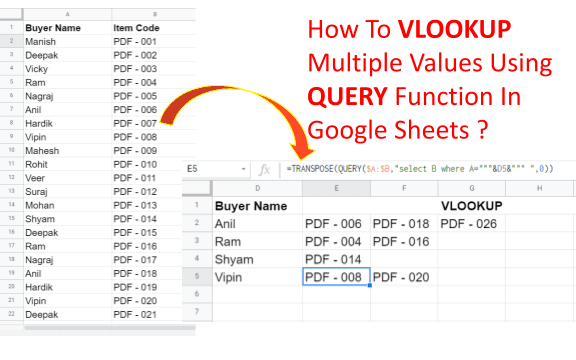 How To VLOOKUP Multiple Values Using QUERY Function In Google Sheets Ankit Yadav how-to-vlookup-multiple-values-using-query-function-in-google-sheets-ankit-yadav