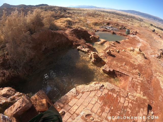 Soaking at Red Hill Hot Springs, Utah - Girl on a Hike