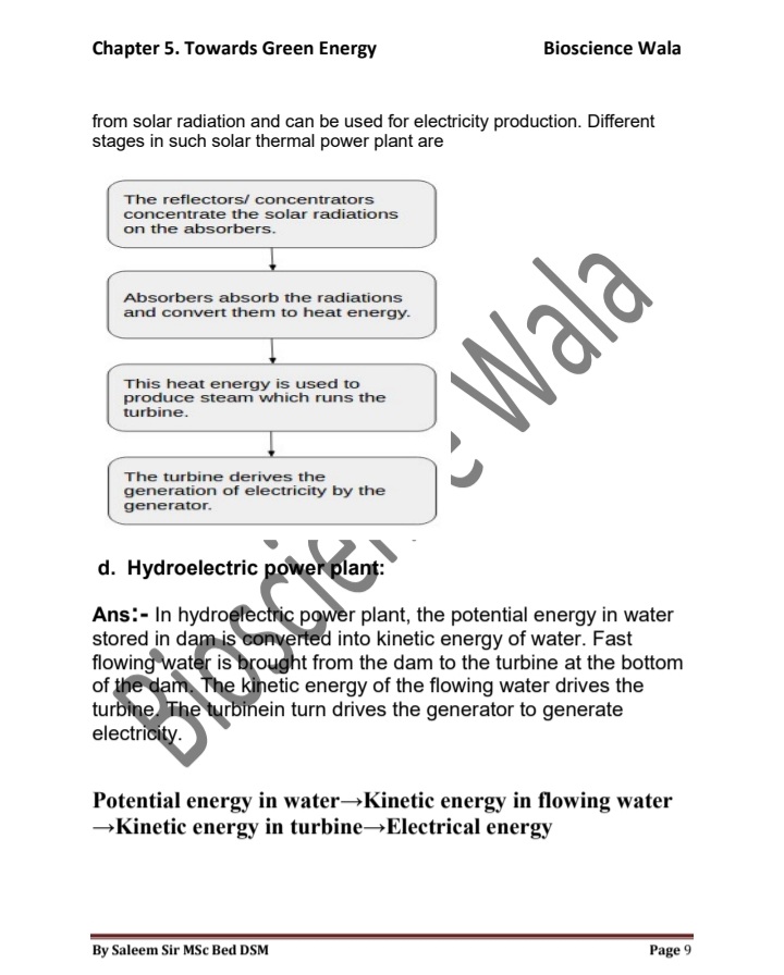 10th Class Science 2 Chapter 5 Textbook Solution - Bioscience wala