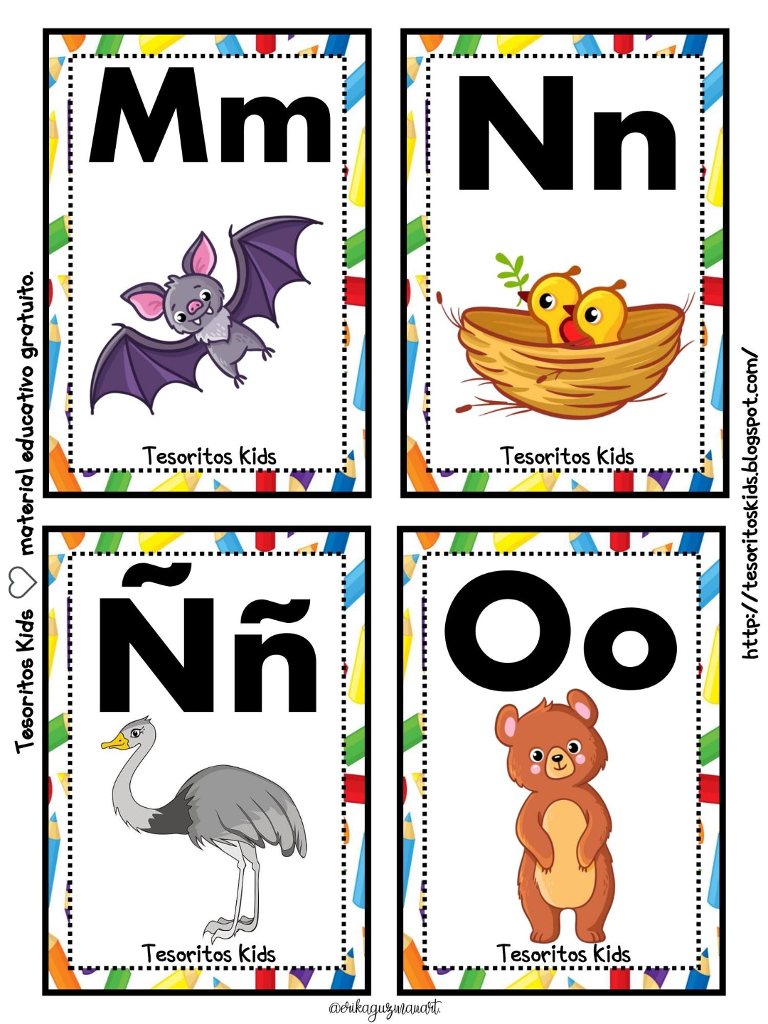 Tarjetas Didácticas del Abecedario | Mundo de Rukkia