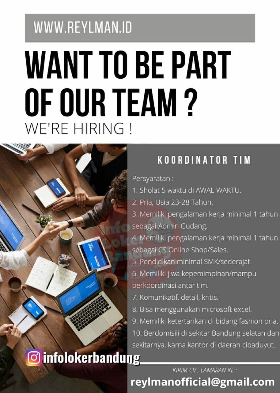 Lowongan Kerja CV. Sepatu Kreasi Anak Bangsa (@reyl_man Footwear ...