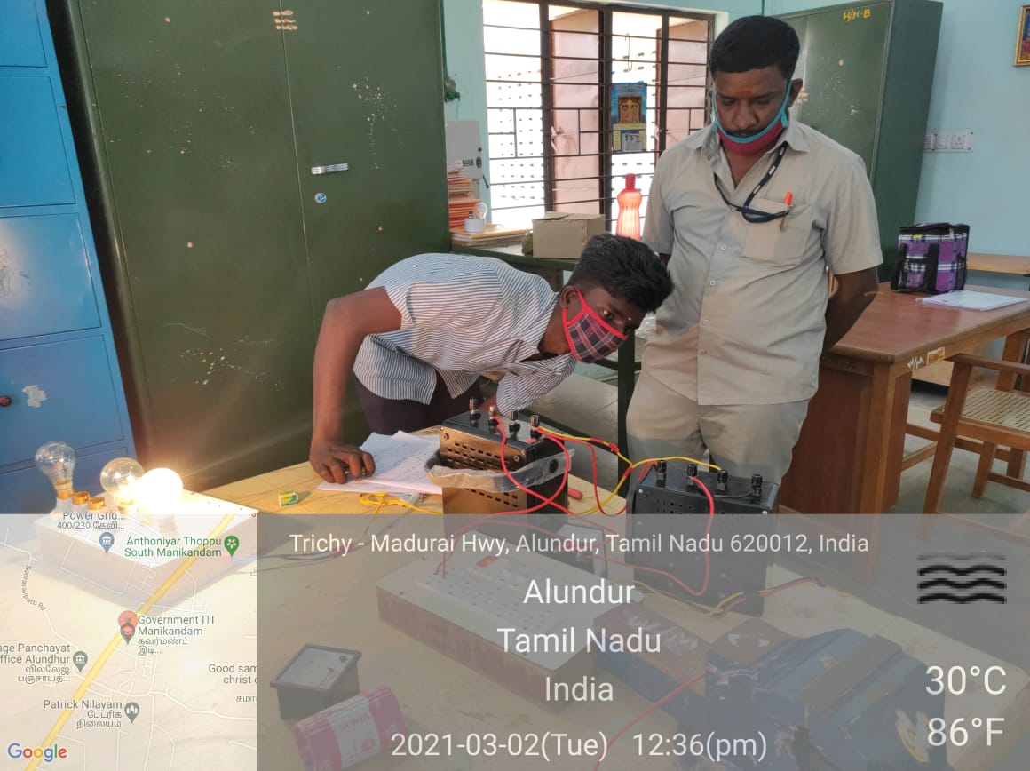 WIREMAN TRADE GOVT ITI MANIKANDAM: WIREMAN JUNIOR - AITT PRACTICAL EXAMINATION -MARCH 2021