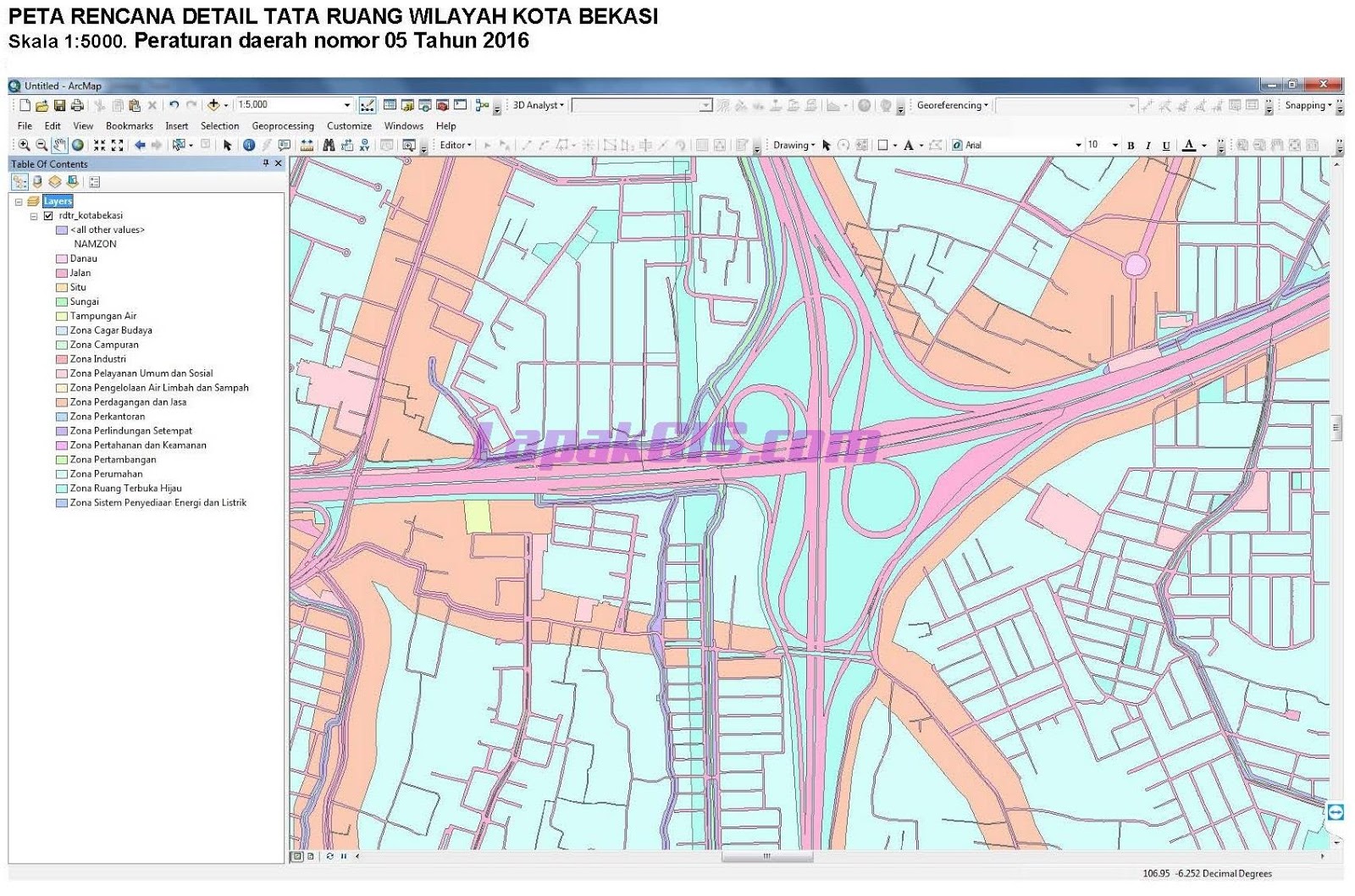 Shapefile RDTR Kabupaten atau Kota Indonesia - Lapak GIS