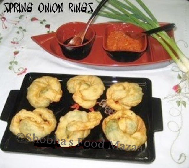 Shobha's Food Mazaa: SPRING ONION RINGS