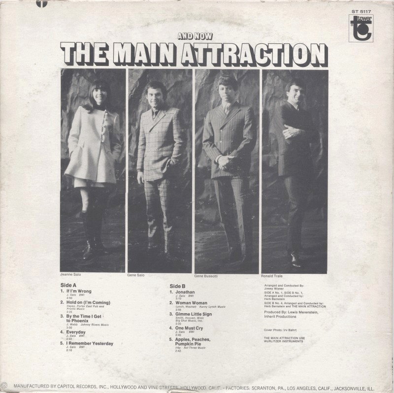 Rien que des vinyls: MAIN ATTRACTION - 1967 - US-TOWER 5117 - And now ...