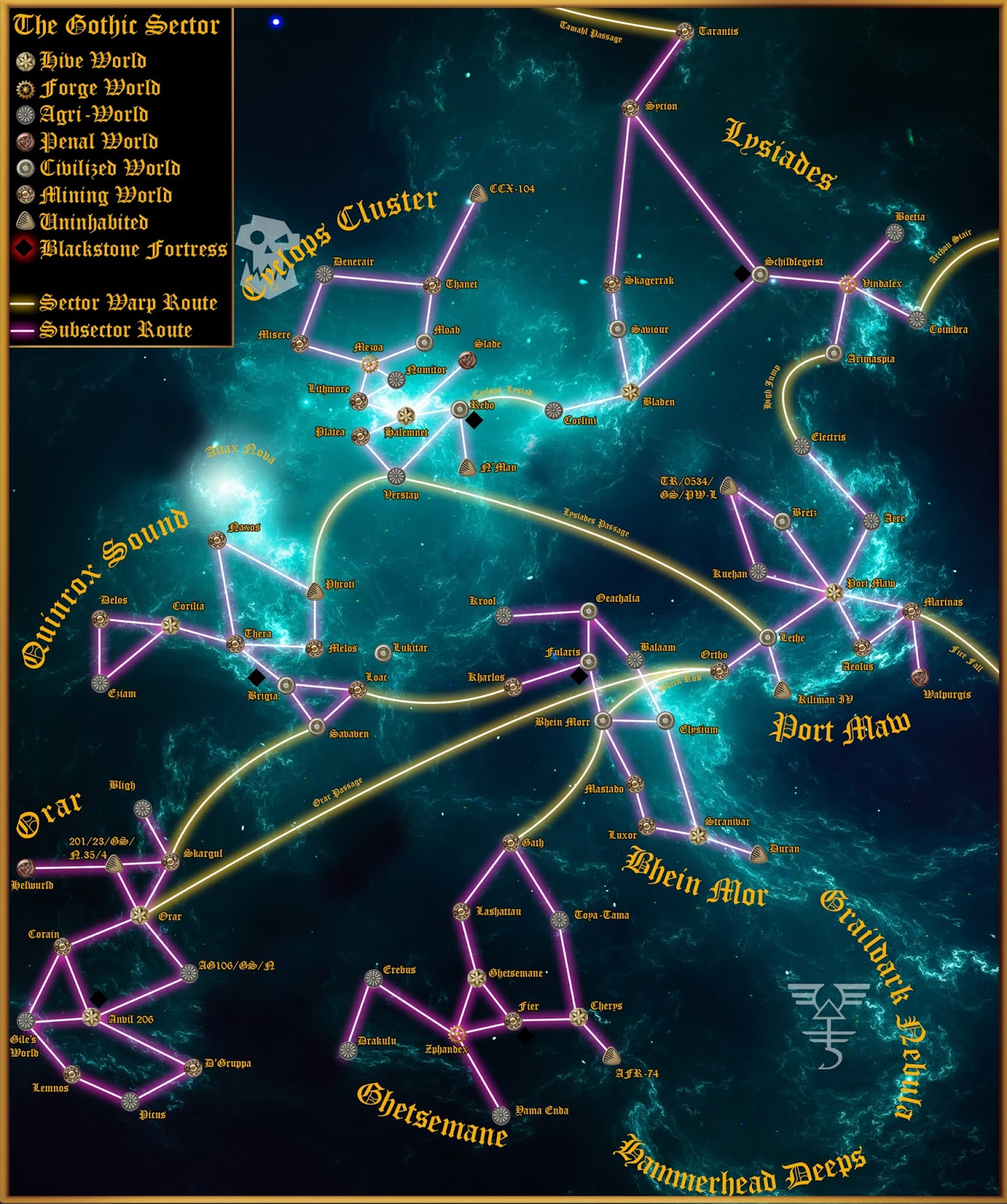 Into the Maelstorm: Gothic Sector map