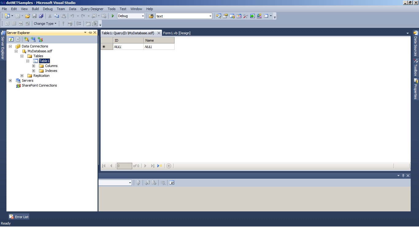 Dystopian Code: Creating and Populating a Local Database in Visual ...