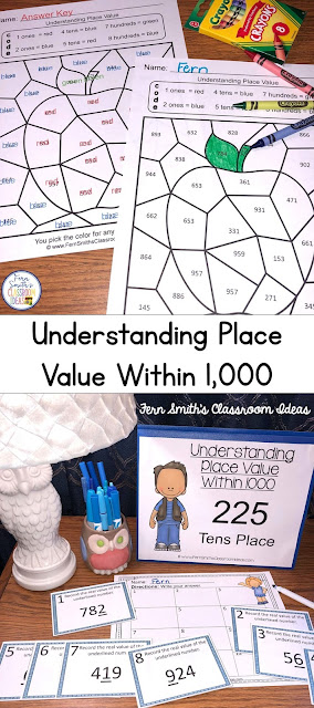 2nd Grade Go Math 2.5 Place Value to 1,000 Color By Numbers - Fern ...