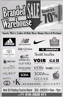 Every Warehouse Sales: Branded Warehouse Sale: Enjoy Discount up to 70%!!