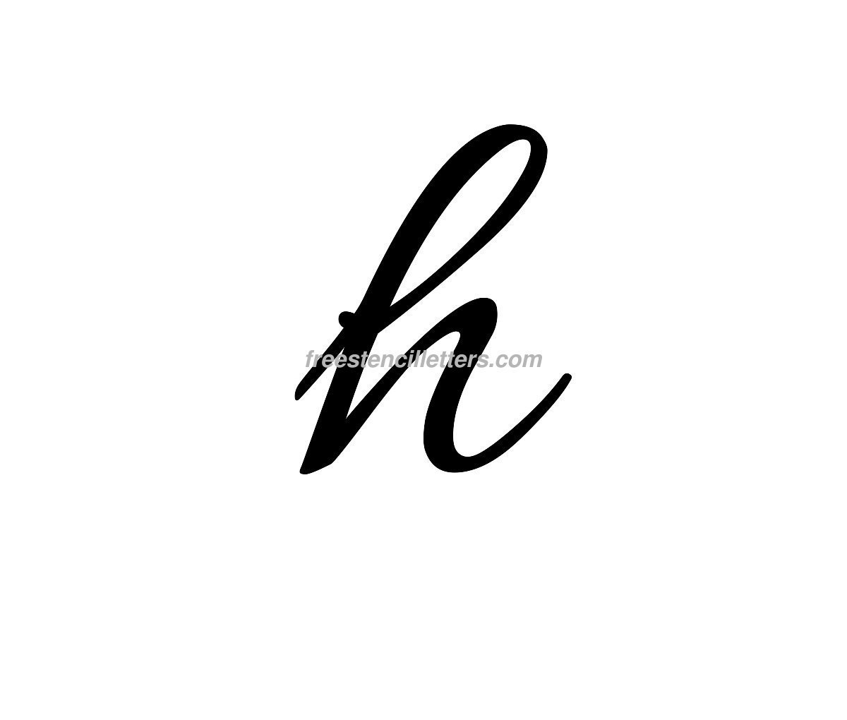 Fancy Cursive Letter H - Letter Format