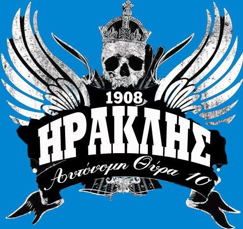 Iraklis Ultras logos: Ηρακλης 1908 Kings