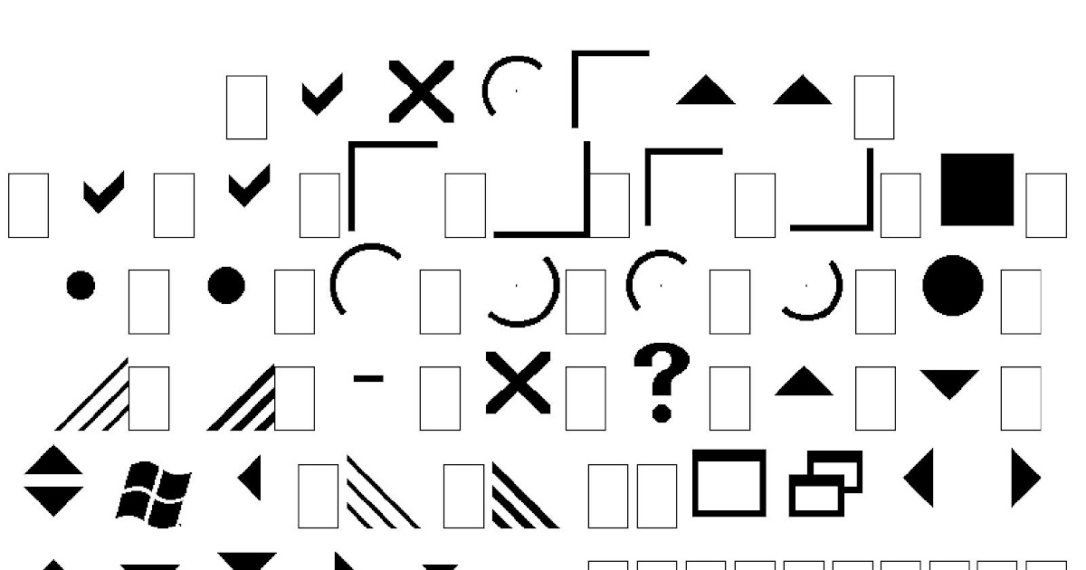 Font Alphabet Styles: Marlett