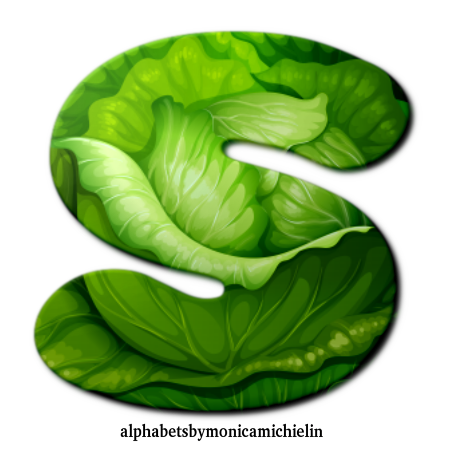 M. Michielin Alphabets: CABBAGE ALPHABET AND ICONS PNG, ALFABETO ...