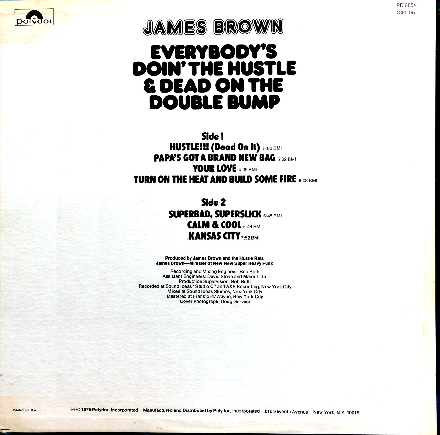 Classic Rock Covers Database: James Brown - Everybody's Doin' the ...