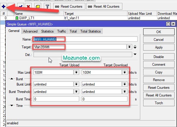 Cara Cepat dan Otomatis membuat queue simple Limit bandwidth di ...