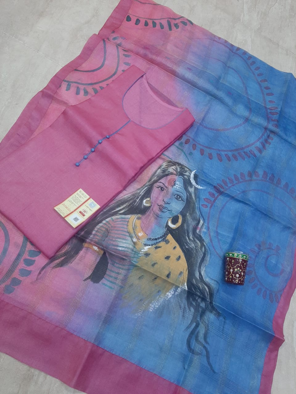 Pure tusser semistitched suits