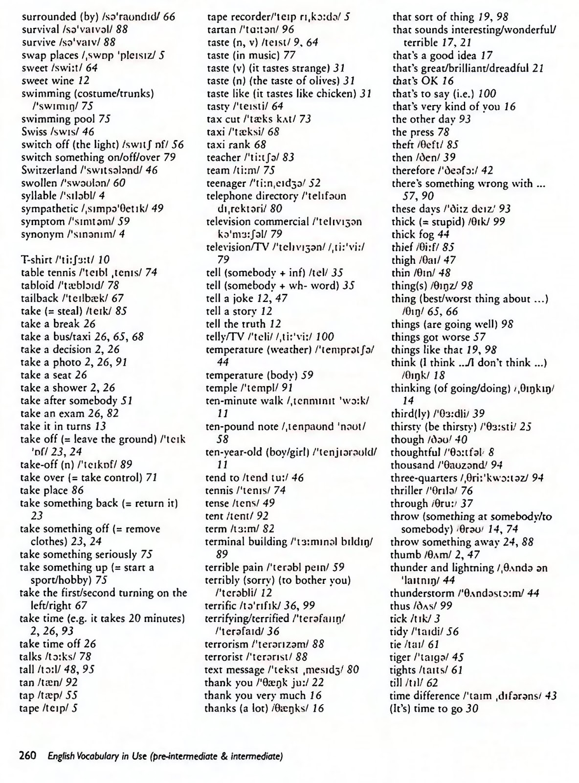 Phonetic, Pronunciation and Index - Vocabulary in Use Pre Inter