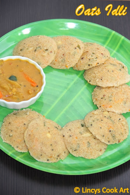 Oats idli/ Oats Rava idli/ Oats Steamed Cakes ~ Lincy's Cook Art