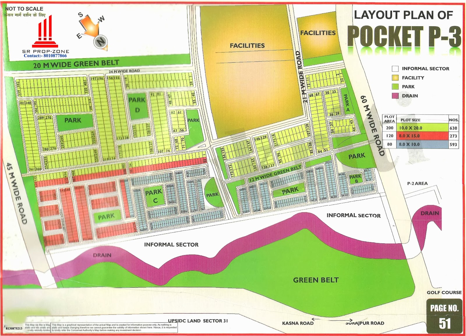 Layout Plan of Sector Pocket P-3 Greater Noida HD Map ~ Industry Seller