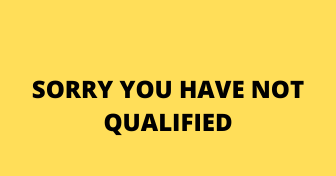 you have not qualified
