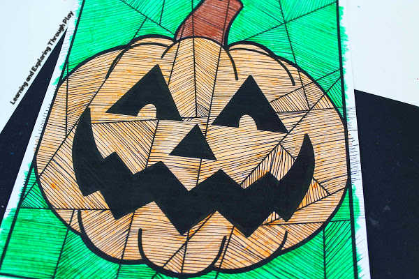 Learning and Exploring Through Play: Pumpkin Line Art