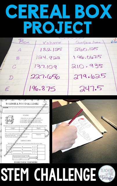 The Great Cereal Box Project (with a little bit of math) - Teachers Are ...