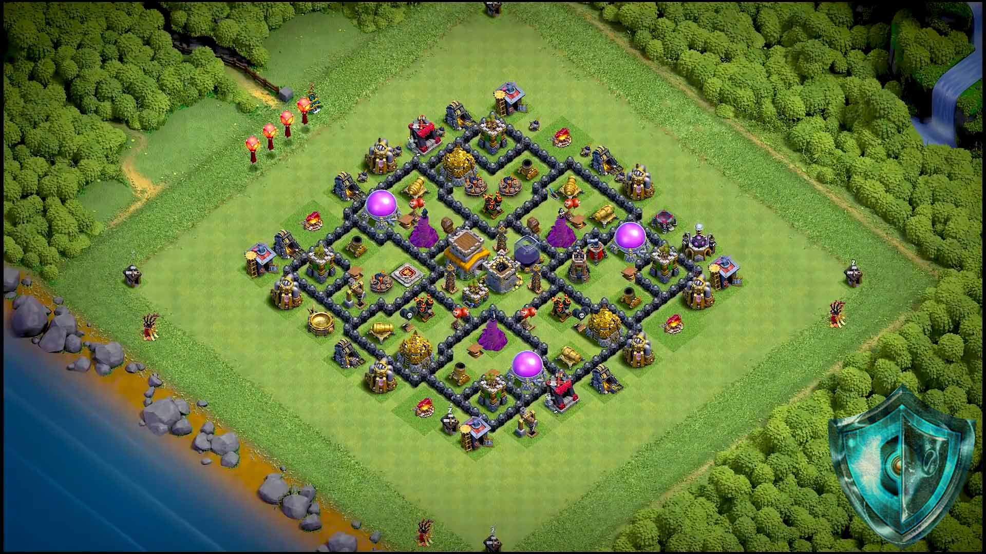 Town Hall 8 Base Defense
