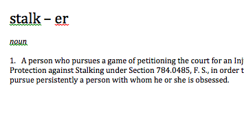 Tampa Criminal Law Blog: What if the Stalker Files for a Stalking ...
