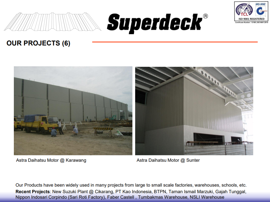 ATAP BANGUNAN MATERIAL | ATAP SUPERDECK | SUPERDECK