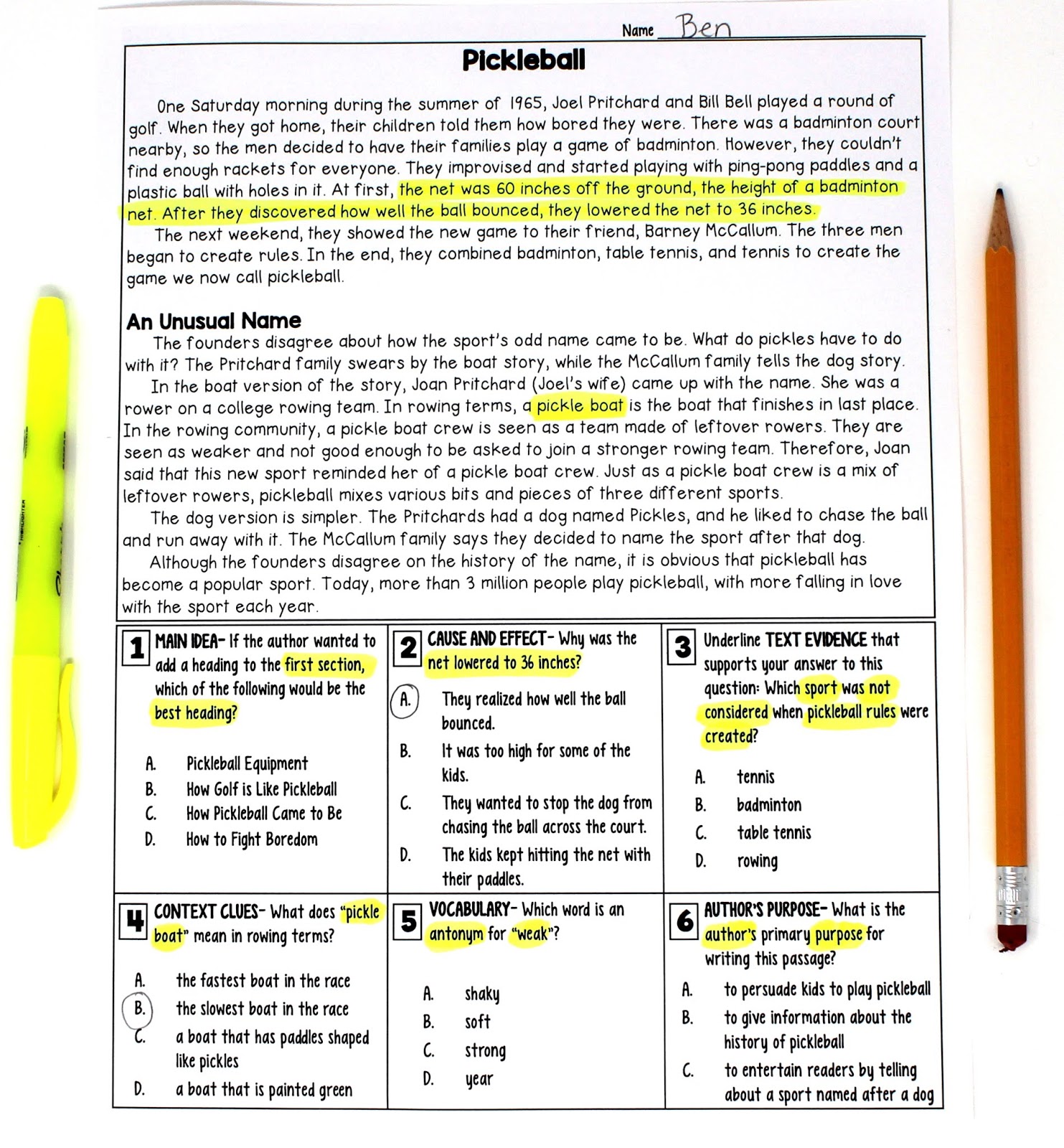 My Favorite Test-Taking Strategy | Crafting Connections