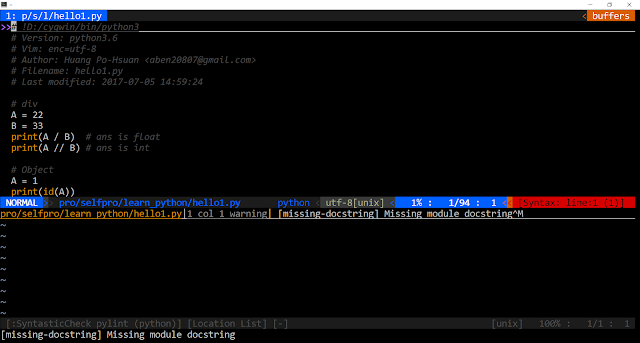 記錄用: 106.07.05 pylint warning [missing-docstring] Missing module docstring