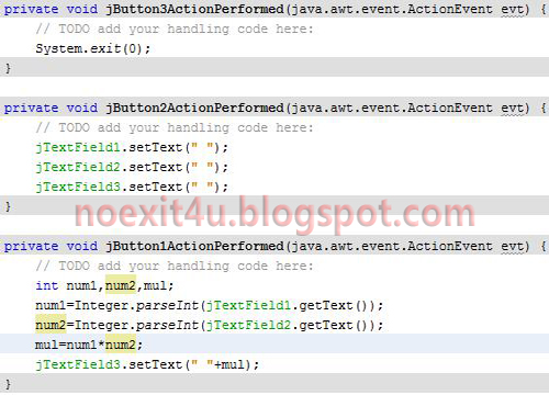 Java Program To Multiply Two Numbers ~