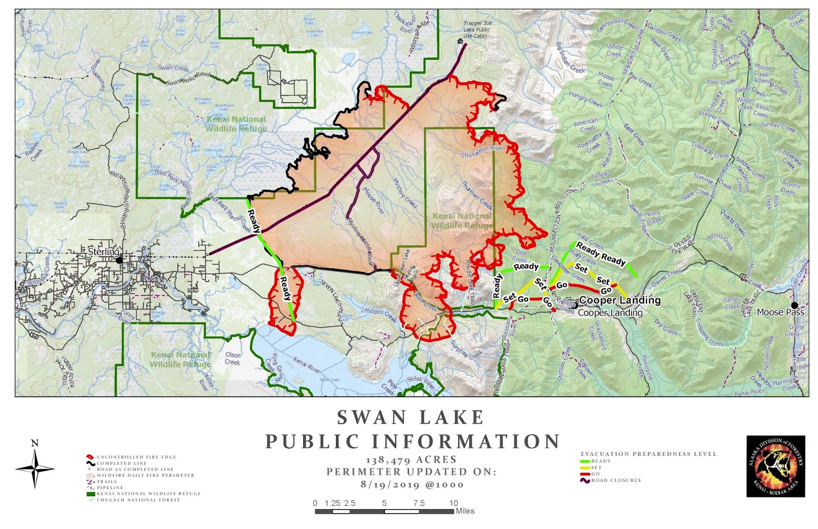 KPB Joint Information Center: 08/19/19 Swan Lake Fire Information Map ...