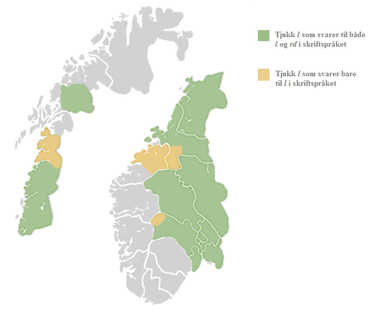 Dialektkart: Målmerker i dialekter