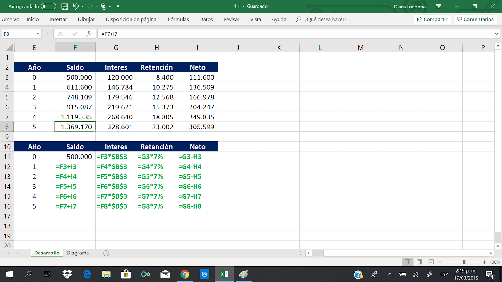 Finanzas, excel, vba, sql y algo más...: Finanzas: Ejercicio 1.1 ...