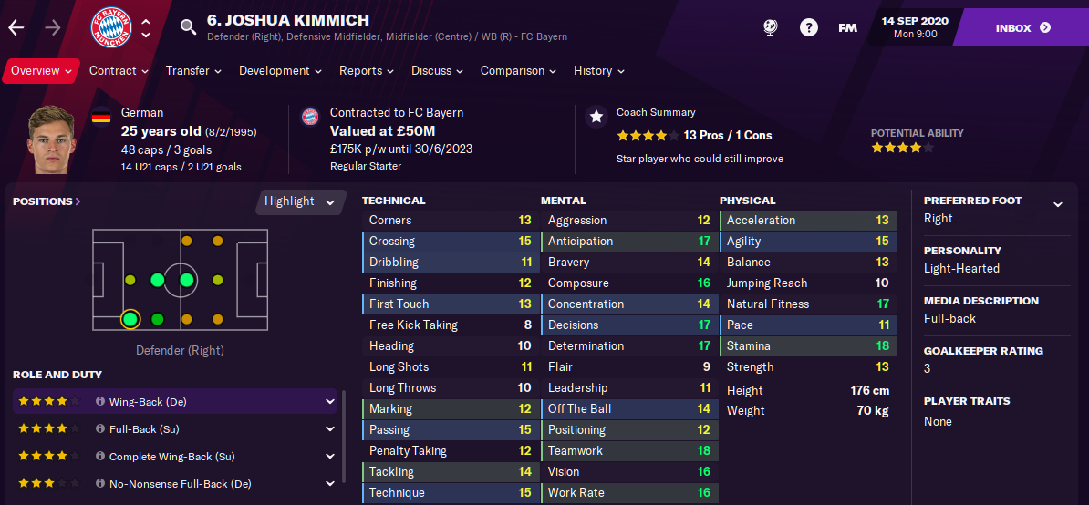 Football Manager 2021 Bayern Munich - 4-2-3-1 Tactic | Team Guide ...