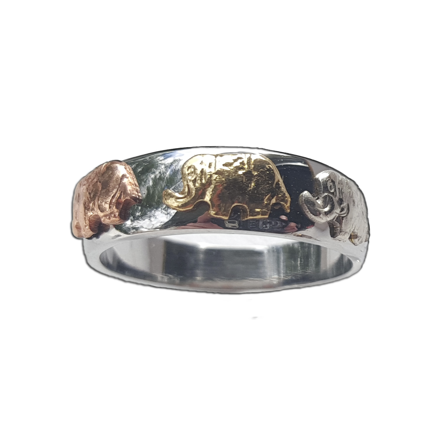 Aceros JBK: Anillo Siete metales redondo - Elefante