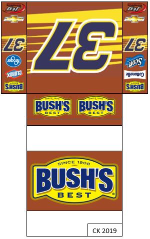 2019 Chris Buescher Bush's #37 Pit Box