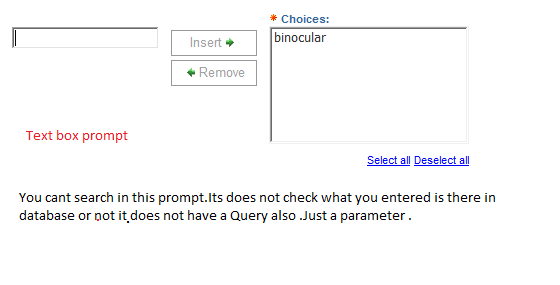 Cognossimplified: Prompts in Cognos
