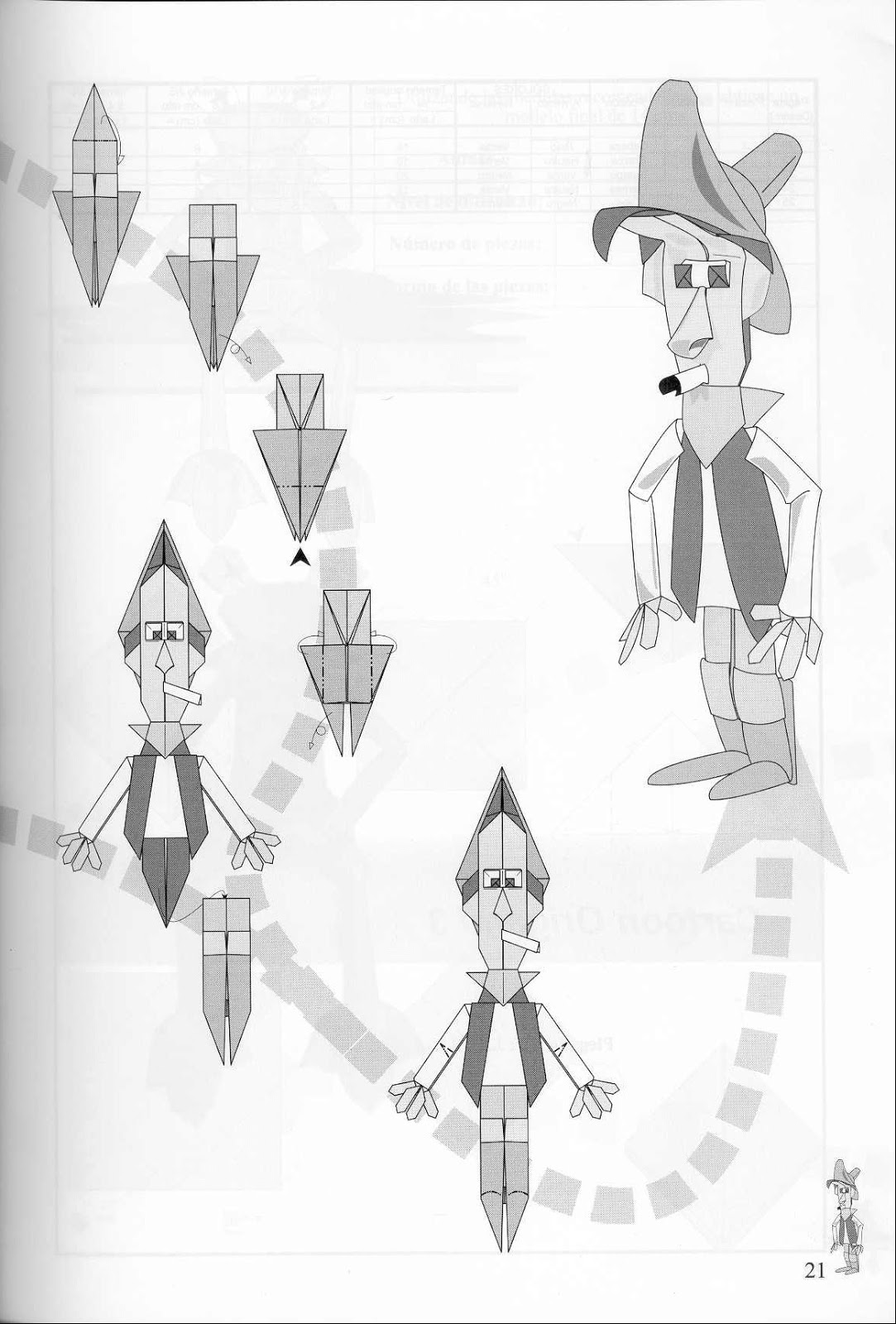 Origami Cartoon 3-Halle - Ruby Book Origami