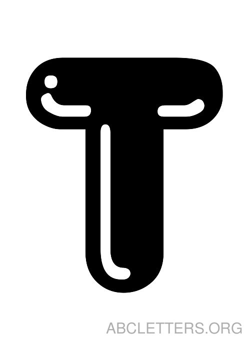 Bubble Letters T - Formal Letter