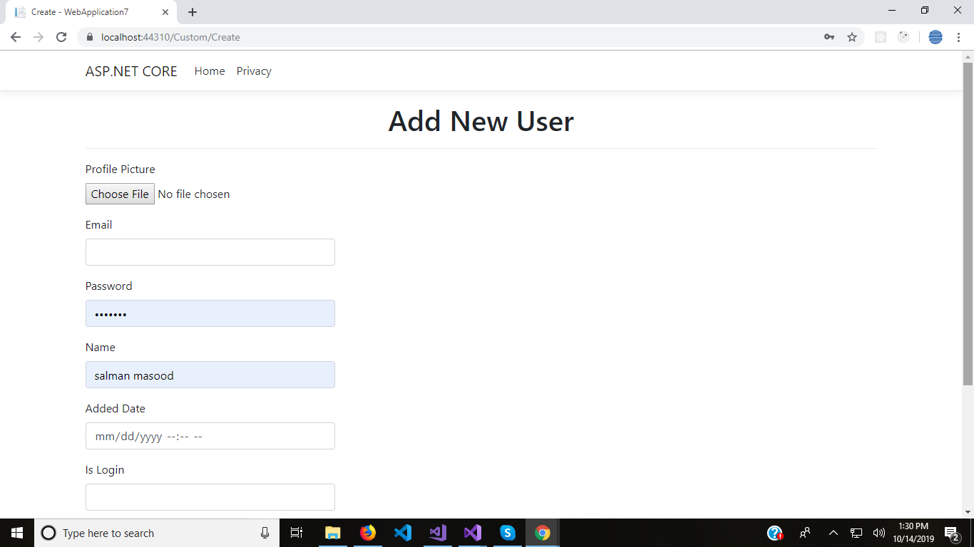 Microsoft Net Technologies How To Add New Records In Sql Server Table And Upload Image In Asp