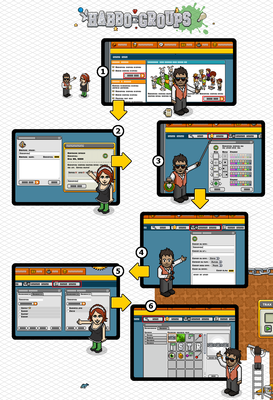Coleção - Grupos | Banco de imagens do Habbo Hotel - Acervo