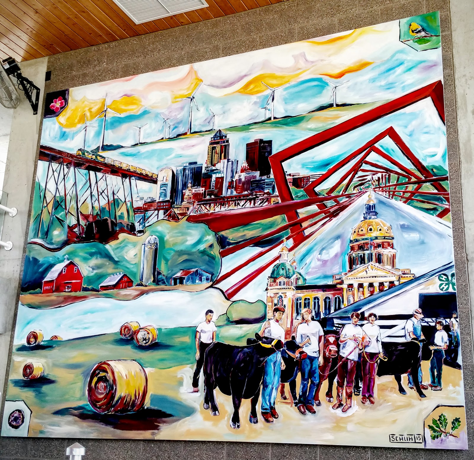 History and Culture by Bicycle: 2016 Iowa State Fair: Ben Shun's Mural