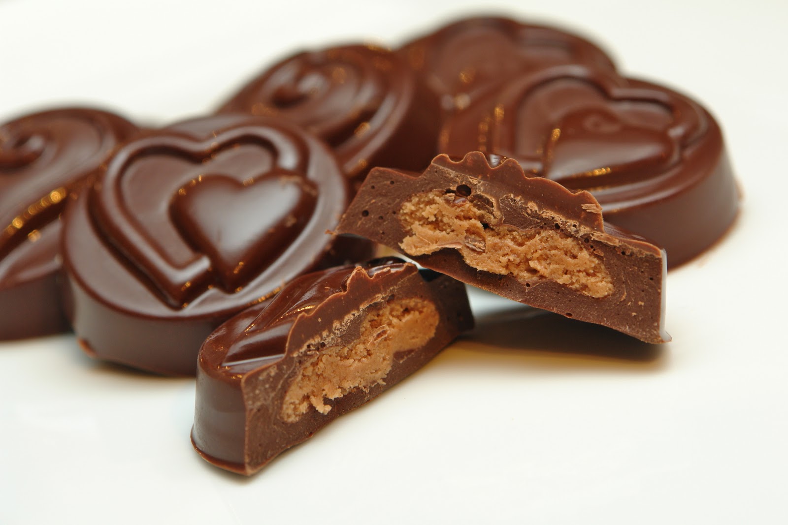 booturtle's show and tell: Chocolate-Peanut Butter Filled Chocolate Hearts
